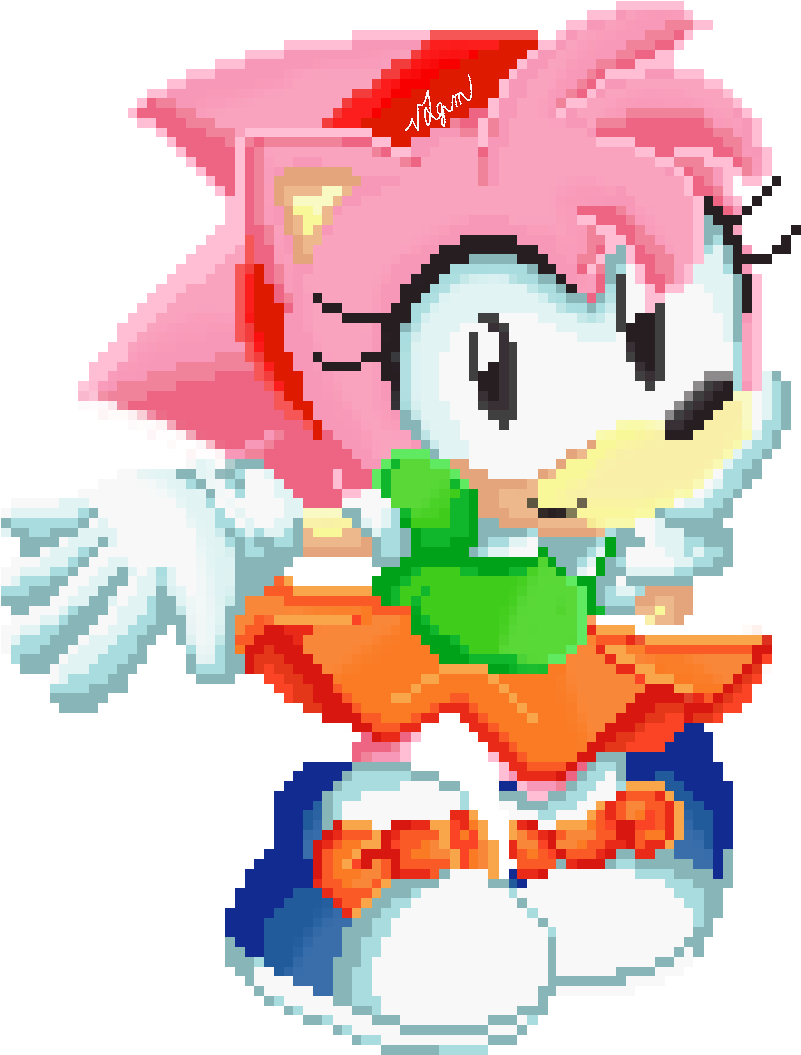 Download Classic Amy Rose In Pixelart's Style We Still Want - Classic ...