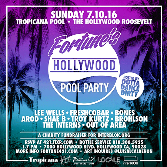 Download Fortune's Hollywood Pool Party Tickets At The Tropicana ...
