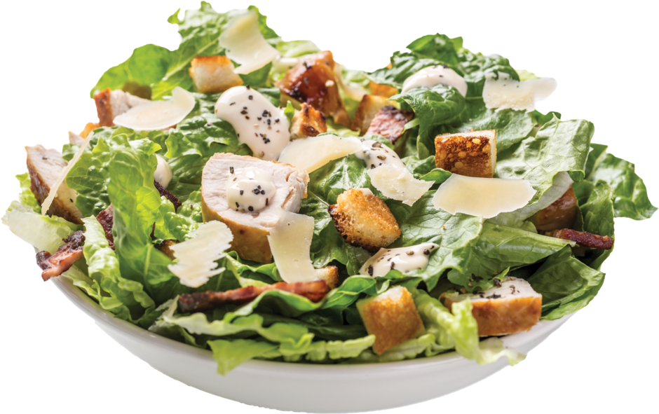 Download Mexican Food Png Chicken Caesar Salad White Bowl Png Image