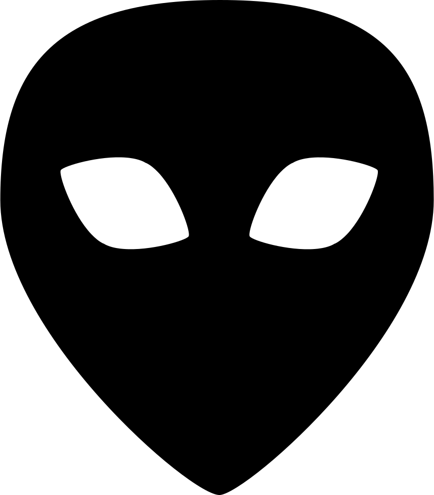 Download Alien Black Head Shape Comments - Alien Shape Head PNG Image ...