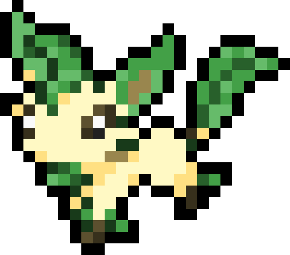 Leafeon - Pixel Art Leafeon - Free Transparent PNG Download - PNGkey