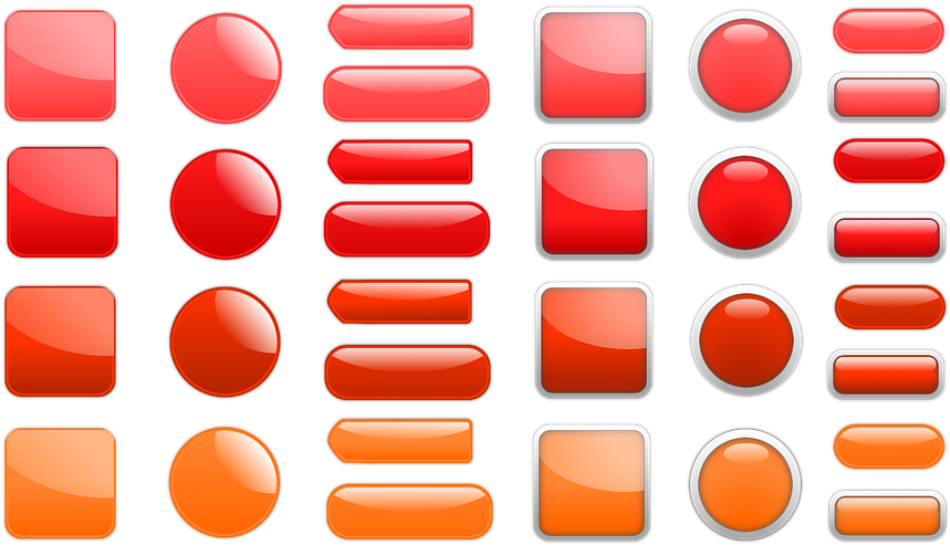 Download Button, Icon, Oblong, Square, About, Red, Orange - Square Icon ...