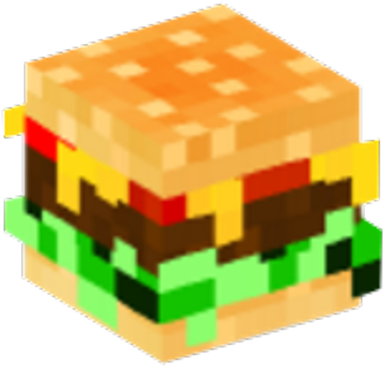 Download Minecraft Sticker - Minecraft Hamburger Png PNG Image with No ...