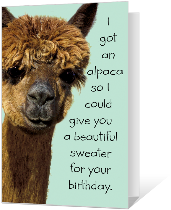 Download Birthday Alpaca Printable - Cards Birthday Alpaca PNG Image ...