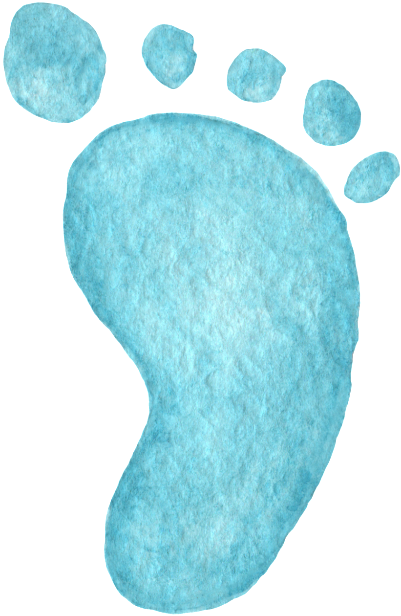 Download This Graphics Is Ice Blue Footprint Transparent Decorative ...