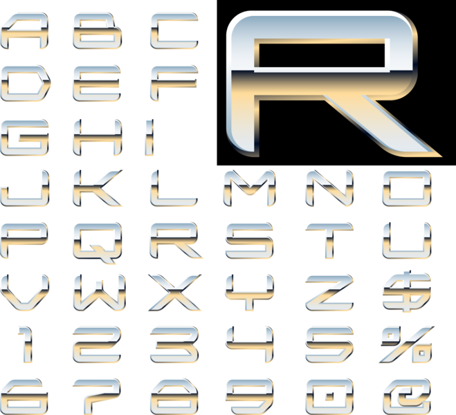 Download Chrome Letters Numbers - Chrome Letters Png PNG Image with No ...