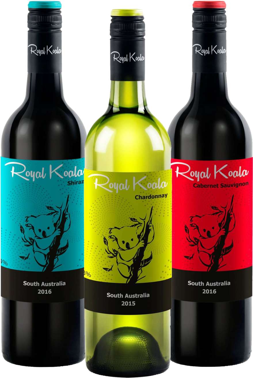 Download Royal Koala Blue Green Red - Wine Bottle PNG Image with No ...