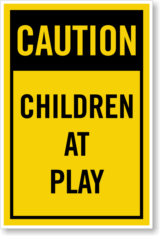 Download Caution Kids Playing Sign - Sign PNG Image with No Background ...