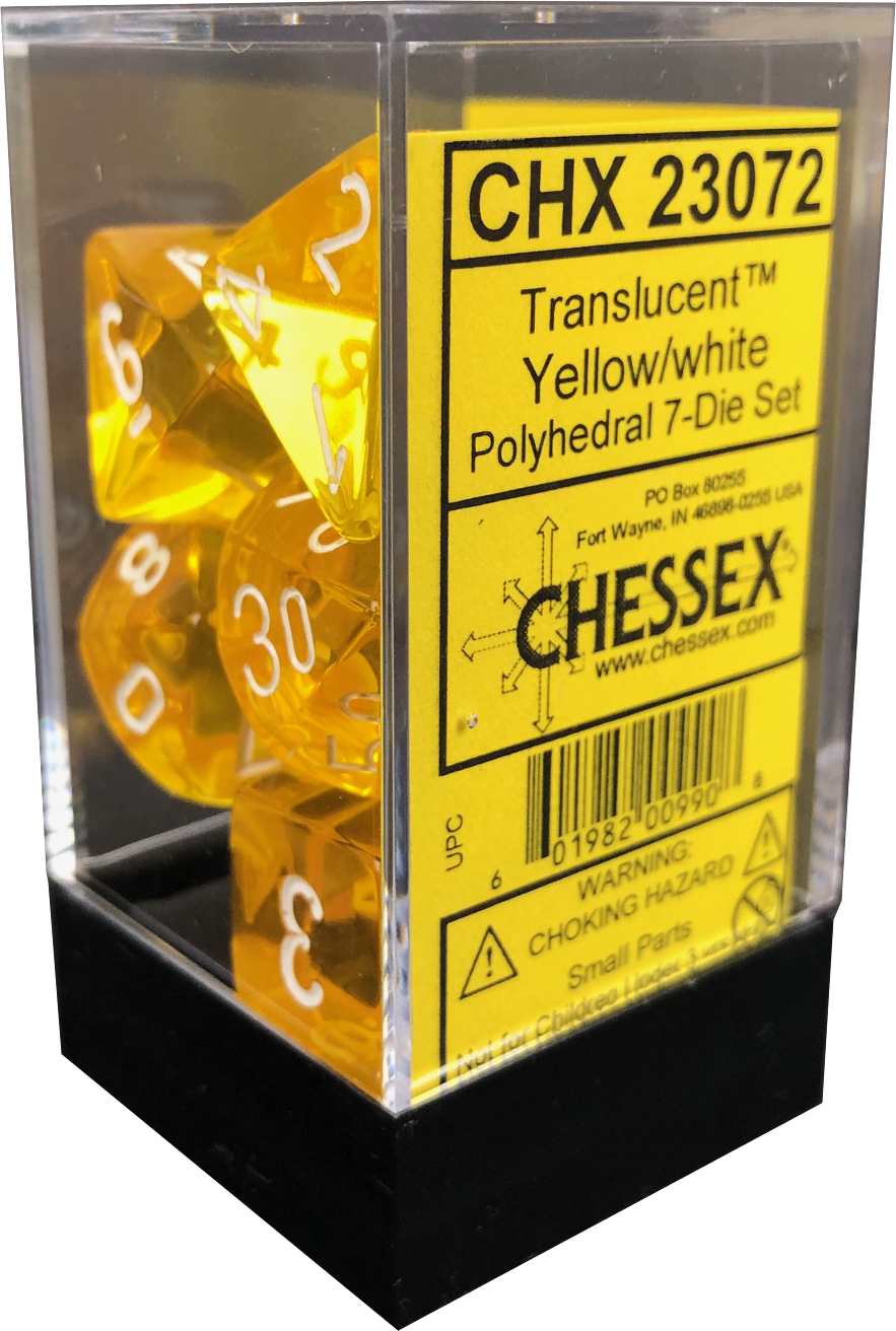 Dice Box Die Set Translucent Yellow With White Png - Poster - Free ...