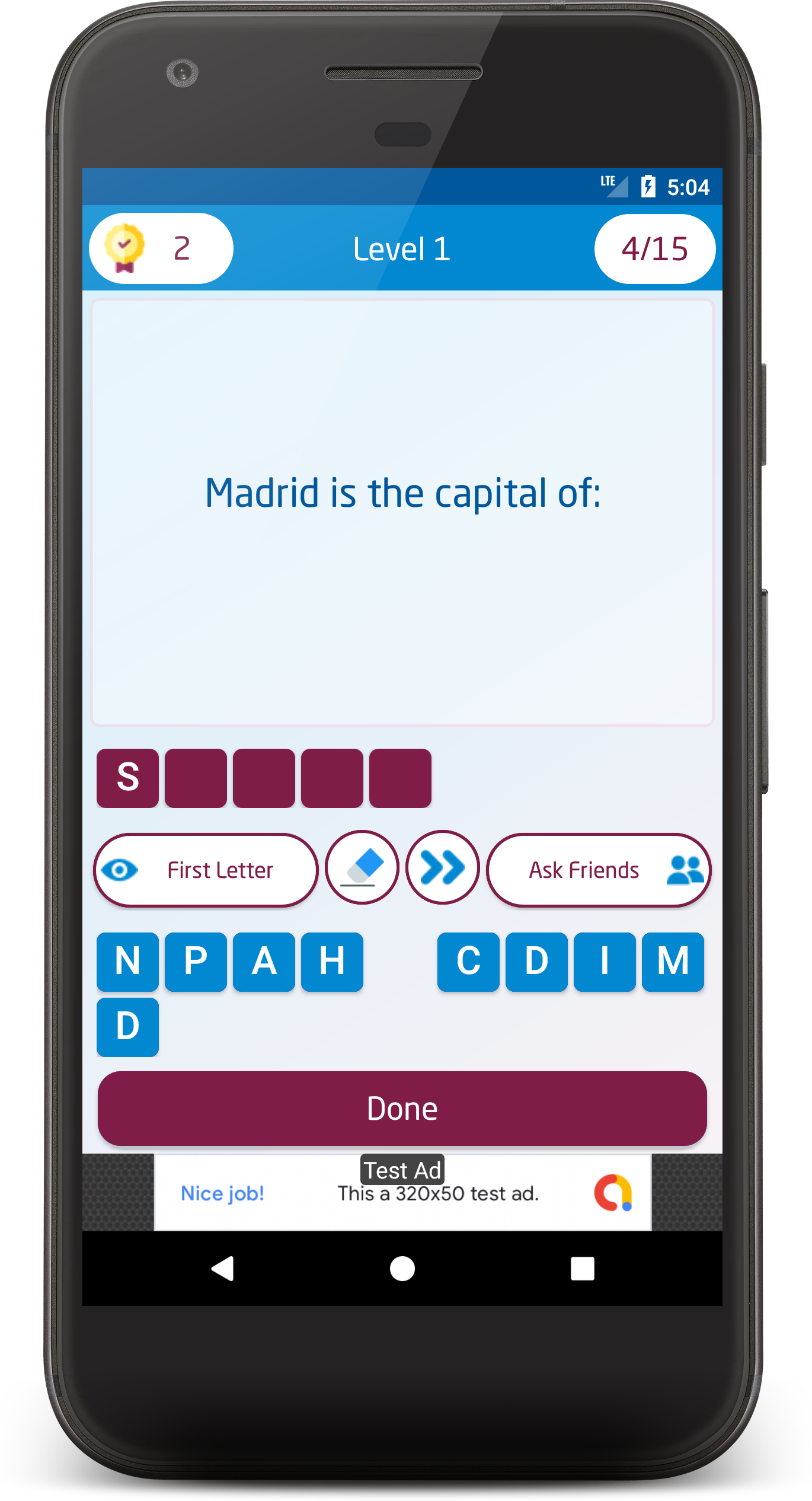 Download Online Word Quiz Image Guess Puzzle Game For Android - Smartphone PNG Image with No ...