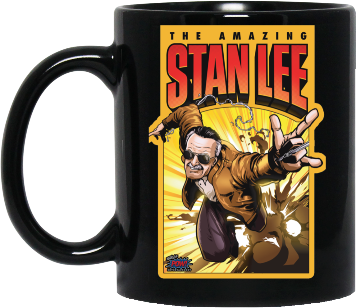 Download The Amazing Stan Lee Black Mug - Amazing Stan Lee Shirt PNG ...