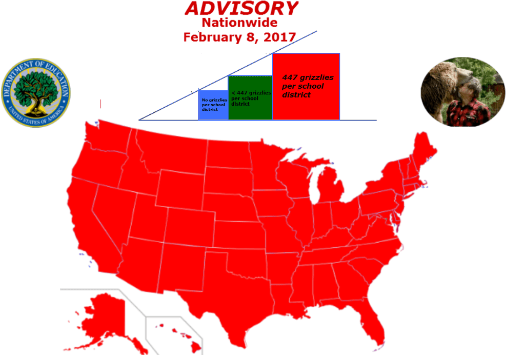Download Us Map Of Grizzly Bear Population Per School District - Obama ...