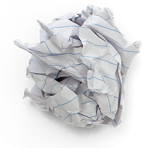 Paper Wad Crumbledpaper Trash Garbage - Crumpled Up Paper Png - Free ...