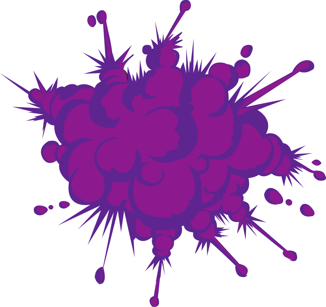 Download Vector Graphics, - Cartoon Purple Explosion PNG Image with No ...
