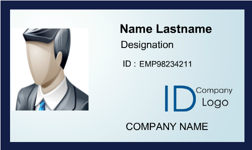 Simple Id Card With Cool Blue Border - Id Card Green Design - Free ...