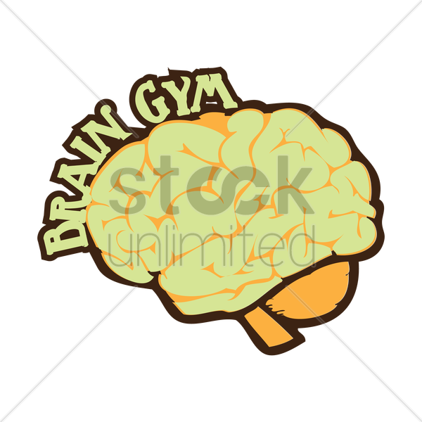 Download Human Brain With Brain Gym Words Vector Graphic Clipart ...