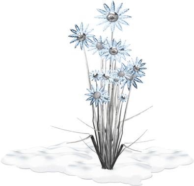 Frozen Ice Crystal Flowers - Dandelion - Free Transparent PNG Download ...
