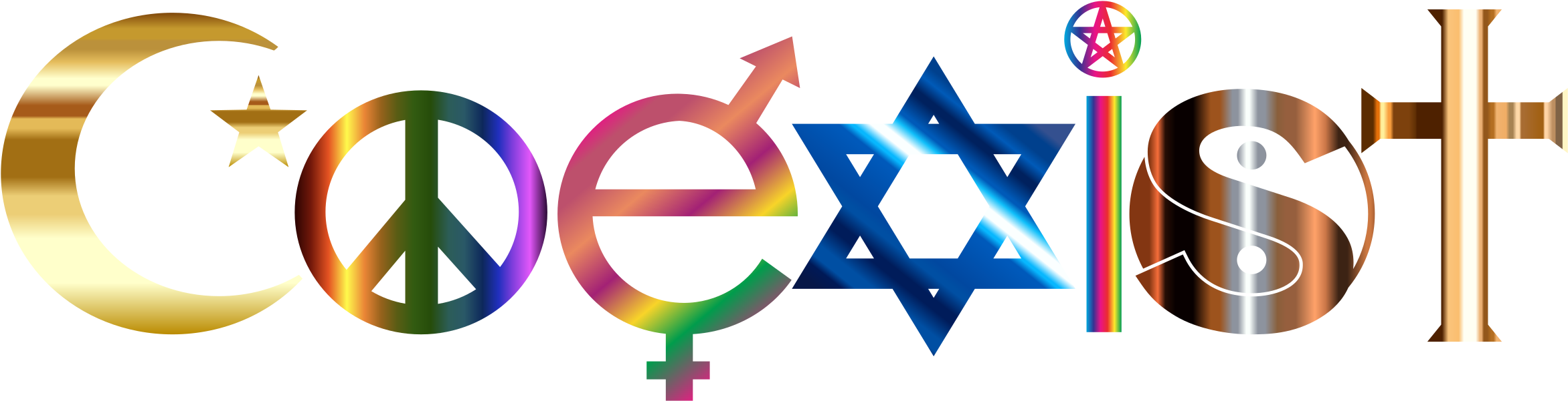 This Free Icons Png Design Of Coexist Ornate - Free Transparent PNG ...