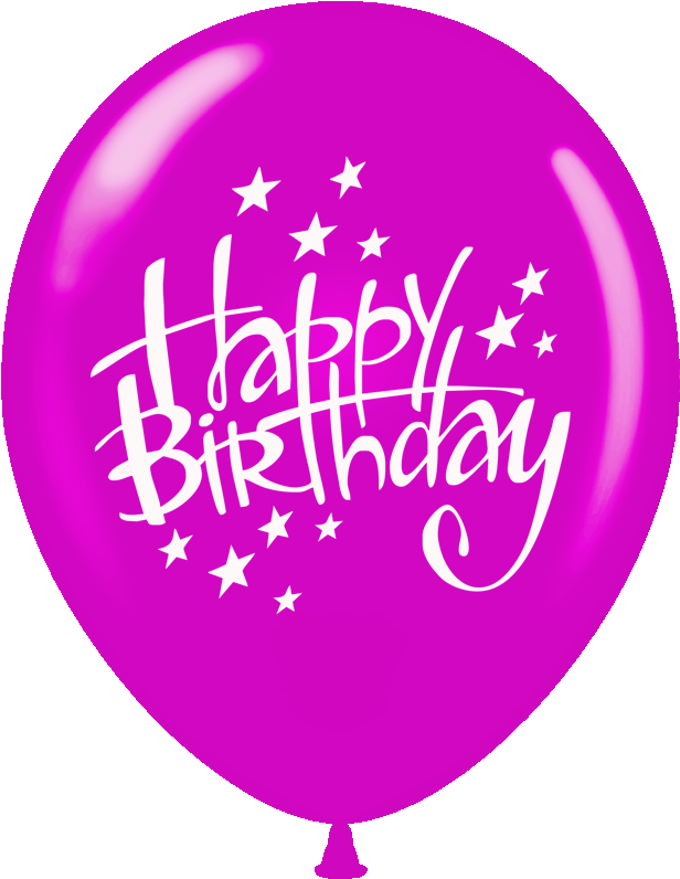 Download Balloons Printed Happy Birthday With Stars 1 Side Nd - Happy ...