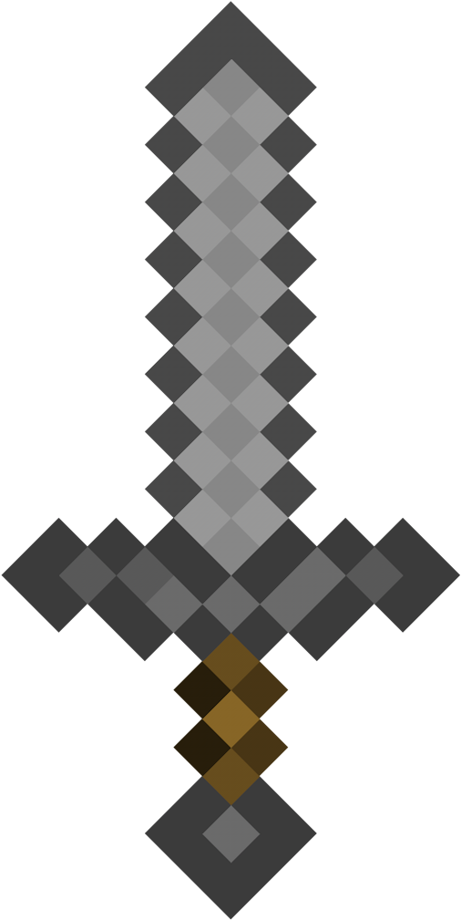 Stone Sword - Minecraft Diamond Sword - Free Transparent PNG Download ...