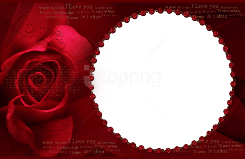 Download Free Png Best Stock Photos Transparent Red Rose Frame - Rose ...