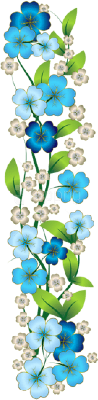 Free Png Download Blue Flower Decor Clipart Png Photo - Blue Flowers ...