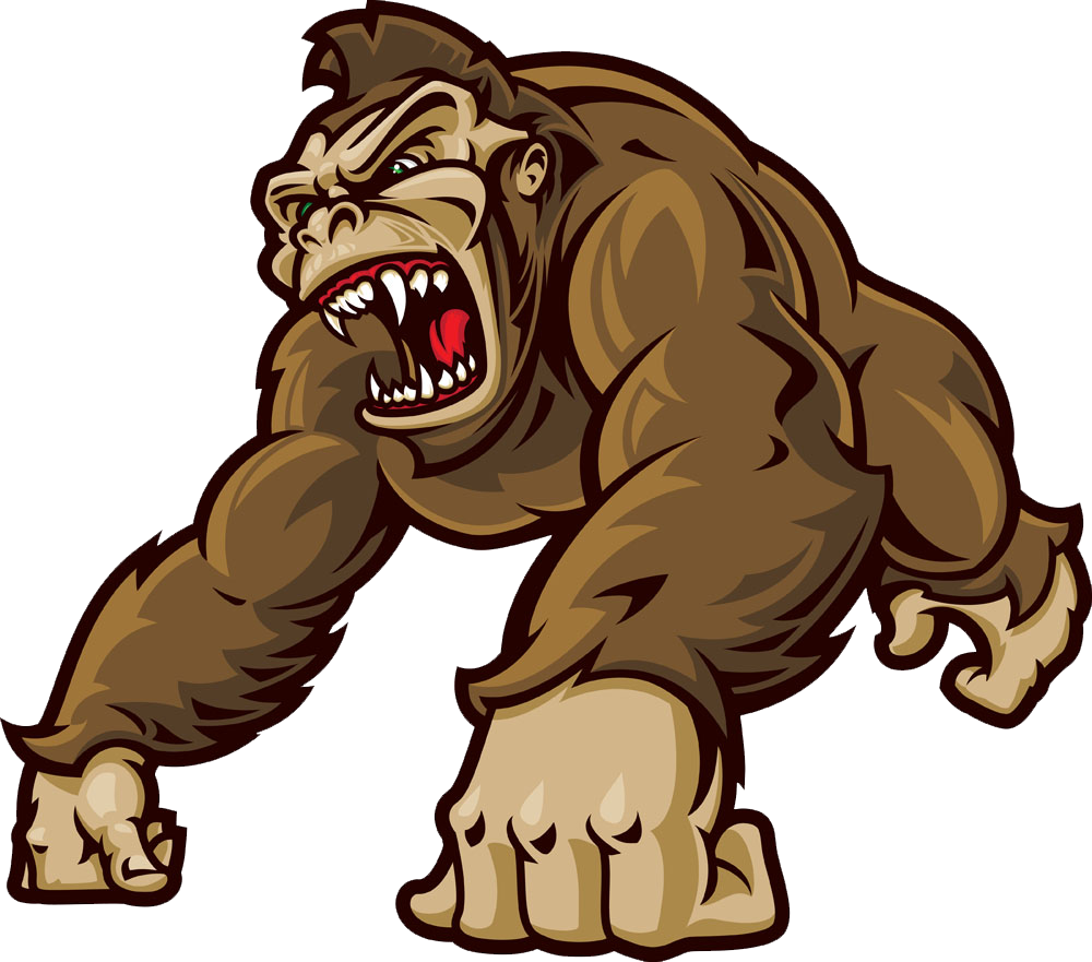 Download Western Ape Clip Art Cartoon Transprent Png - Angry Gorilla ...