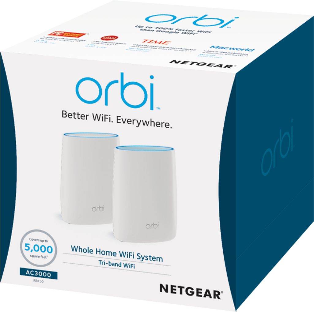 Download Netgear Rbk50 Orbi Mesh Wifi System Ac3000, Up To 5,000 ...