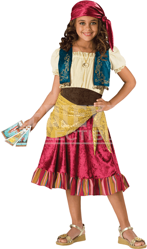 Download Girl Gypsy Costume PNG Image with No Background - PNGkey.com