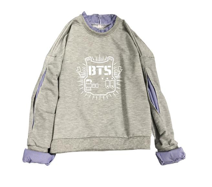 Download Bts Bulletproof Logo Sweatshirts - Long-sleeved T-shirt PNG ...