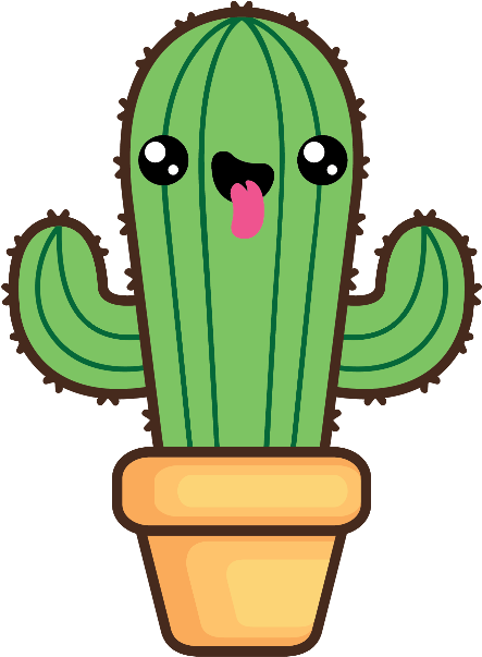 Download Kawaii Cactus Stickers - Kawaii Cactus PNG Image with No ...