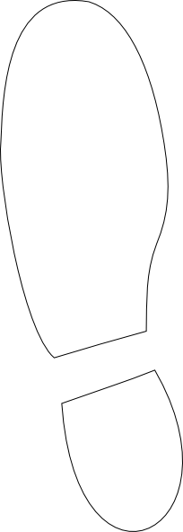 Download Shoe Print Clip Art At - Left Shoe Print Outline PNG Image ...