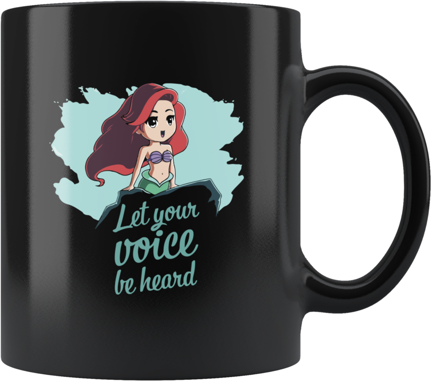 Download Ariel Disney Mug - Let Your Voice Be Heard Quotes PNG Image ...